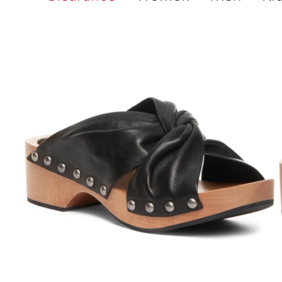 Kelsi Dagger | Shoes | New Kelsi Dagger Leather Wooden Mule Clog ...